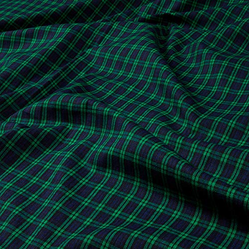 Textile Creations Classic Yarn-Dyed Tartan Plaid Blackwatch Blue/Green Fabric By The Yard