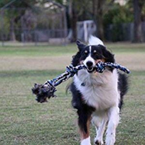 XL Dog Rope Toy For Aggressive Chewers - Benefits Non-Profit Dog Rescue - Extra Large Dog Rope Toy For Large Dogs - Large Dog Tug Of War Toy - Nearly Indestructible Toys (Blue)