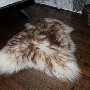 Home Collezione by Salvani Genuine Icelandic Sheepskin Rug Throw (Shade of Brown) 24"x36"