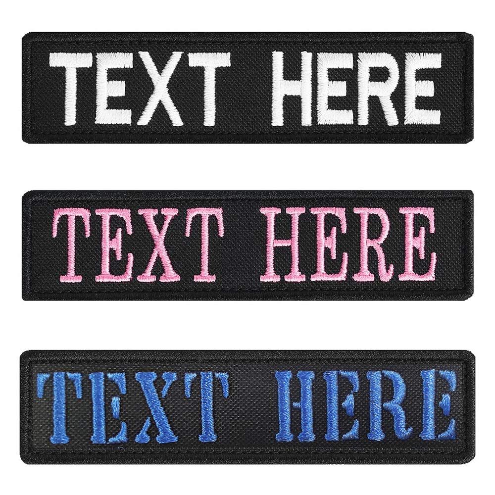 2 Pieces of The Custom Personalized Embroidered Name Patches Hook Fastener,Uniform,Work Shirt,Hat Morale Name Patch, Size is 4"X1"