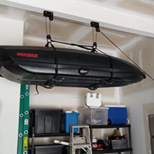 StoreYourBoard Cargo Box Ceiling Storage Hoist, Rooftop Carriers, Hi Lift Pro Garage Organizer Pulley, Hanger Rack