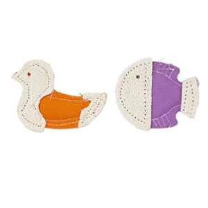 jackson galaxy natural loofa cat toys-bird & fish (2 pack)