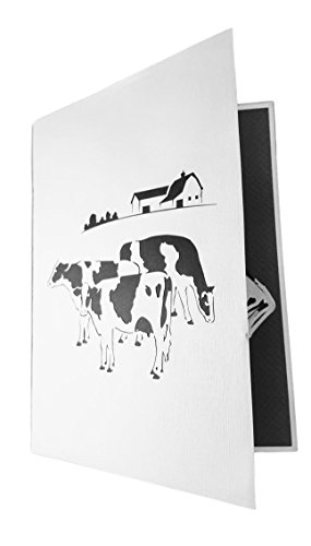 iGifts And Cards Dairy Cows 3D Pop Up Greeting Card - Cattle, Farm, Barn, Grass, Wow, Half-Fold, Happy Birthday, Friendship, Thank You, Father's & Mother's Day, All Occasions, Retirement, Welcome