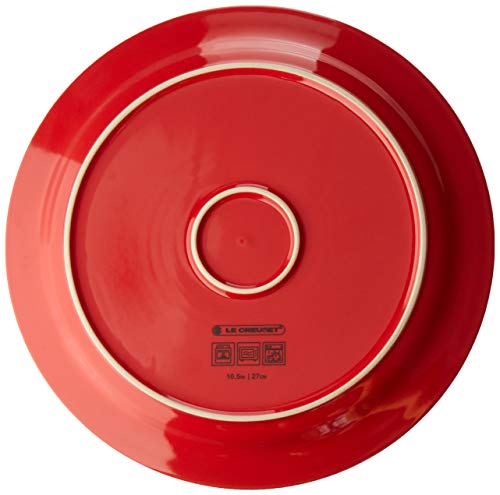 Le Creuset Stoneware Set of 4 Dinner Plates, 10.5" each, Cerise