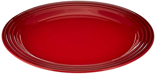 Le Creuset Stoneware Set of 4 Dinner Plates, 10.5" each, Cerise