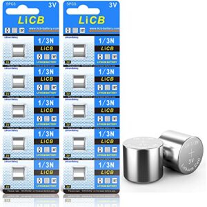 licb 10 pack cr1/3n battery 3v lithium cr 1/3n batteries