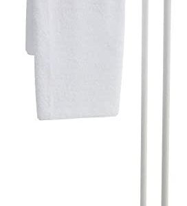 Sealskin Towel Rack, Metal/Wood, White, One Size