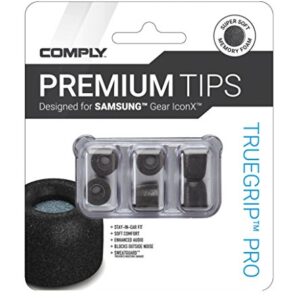 COMPLY TrueGrip Pro Memory Foam Tips for Samsung Gear IconX (Medium, 3 Pairs)