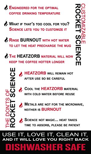 BURNOUT Temperature Regulating Travel Mug 16 oz Black - Drink NOW & HeatZorb Tech