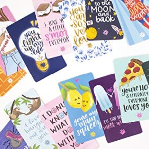 bloom daily planners Love Note Card Deck - Cute Sentimental Quote Cards - Set of Thirty 2" x 3.5" Cards - Assorted Designs