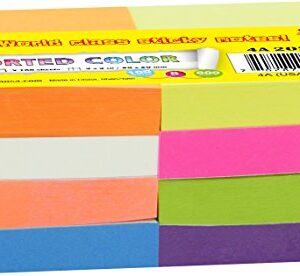 4A 4A 2028-N Sticky Notes, 2 x 2 Inches, Small Size, Self-Stick Notes, 100 Sheets/Pad, 8 Pads/Pack, Neon Color