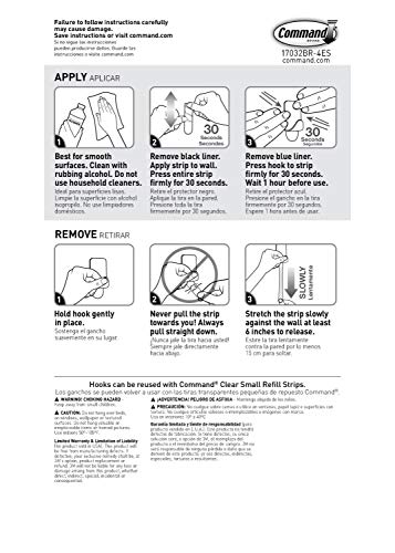 Command 17032C-4ES Metallic Small 5 Strips, Copper Color, Decorate Damage-Free, 4 Hooks, 4 Count