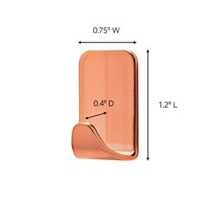 Command 17032C-4ES Metallic Small 5 Strips, Copper Color, Decorate Damage-Free, 4 Hooks, 4 Count