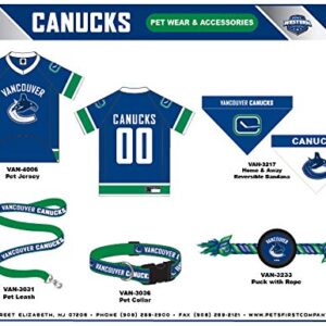 Pets First NHL Vancouver Canucks Collar for Dogs & Cats, Medium. - Adjustable, Cute & Stylish! The Ultimate Hockey Fan Collar!