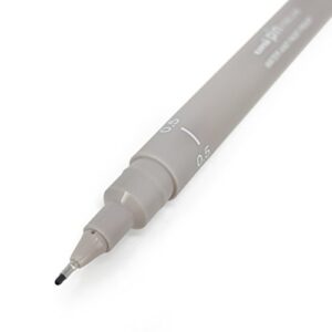 Uni Pin Fineliner Drawing Pen - Light Grey Tone - 0.5mm - Pack of 3