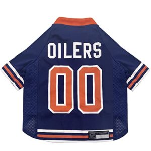 nhl edmonton oilers jersey for dogs & cats, large. - let your pet be a real nhl fan!