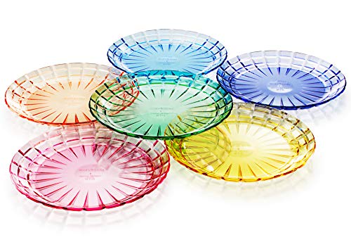 SCANDINOVIA - Unbreakable Premium Tableware - Set of 6 - Tritan Plastic - Perfect for Gifts - BPA Free - Dishwasher Safe - Stackable (7 3/4" Plates)