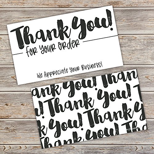 50 Thank You for Your Order Cards - Customer Thank You Cards - Package Insert