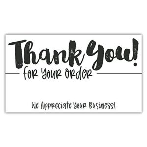 50 Thank You for Your Order Cards - Customer Thank You Cards - Package Insert