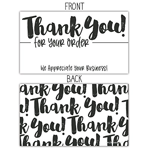 50 Thank You for Your Order Cards - Customer Thank You Cards - Package Insert