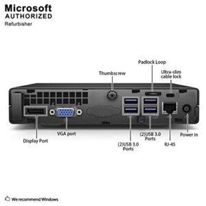 HP 600 G2 Micro Computer Mini Tower PC (Intel Quad Core i3-6100T, 16GB DDR4 Ram, 256GB Solid State SSD, WIFI, VGA, USB 3.0) Win 10 Pro (Renewed)