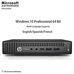 HP 600 G2 Micro Computer Mini Tower PC (Intel Quad Core i3-6100T, 16GB DDR4 Ram, 256GB Solid State SSD, WIFI, VGA, USB 3.0) Win 10 Pro (Renewed)