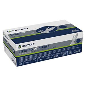 HALYARD Sterling SG Nitrile Powder-Free Exam Gloves, 3.7 mil, 9.5", Gray, Medium, 41659 (Box of 250)