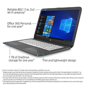 HP Stream 14-inch Laptop, Intel Celeron N4000 Processor, 4 GB RAM, 32 GB eMMC, Windows 10 S with Office 365 Personal for One Year (14-cb130nr, Gray)