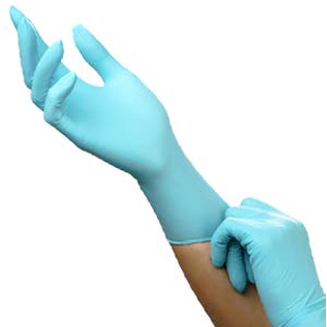 HALYARD Blue Nitrile Exam Gloves, Powder-Free, Non-Sterile, 5.9 mil, 9.5", Blue, Large, 53103 (Box of 100)