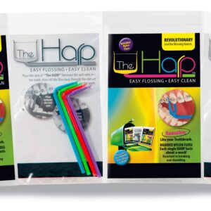 The Harp Orthodontic Reusable Flosser 4 pack Multipack