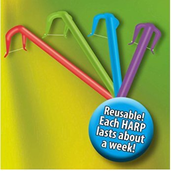 The Harp Orthodontic Reusable Flosser 4 pack Multipack