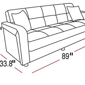 ISTIKBAL Multifunctional Furniture VISION Collection (Sofa Sleeper) DIEGO GRAY