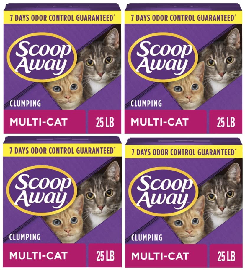 Scoop Away Complete Performance, Scented Multi-Cat Litter, 25 lbs, 4-Pack