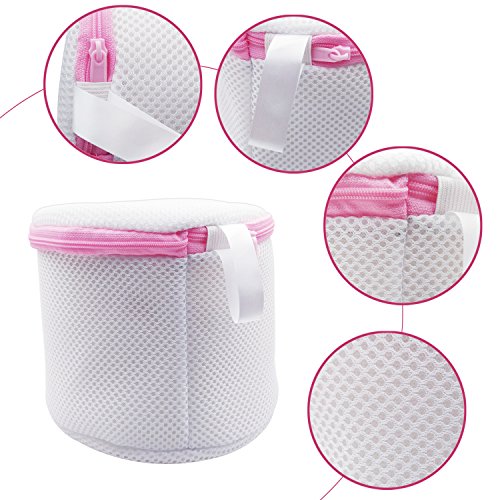 3Pack Bra Wash Bags Durable Mesh Bag Reusable for lingerie,Yoga Bra,Hosiery,Stocking(3, white)