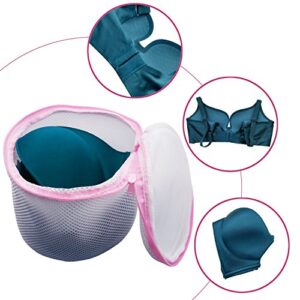 3Pack Bra Wash Bags Durable Mesh Bag Reusable for lingerie,Yoga Bra,Hosiery,Stocking(3, white)