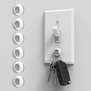 eutuxia magnetic key holder for wall - get your car & home keys easier and faster. heavy duty magnets, wall key holder, no drilling, 3m key hook. [6 pk]