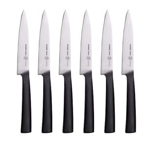 Schmidt Brothers - Carbon 6, 6-Piece Jumbo Steak Knife Set, High Carbon German Stainless Cutlery in a Wood Gift Box