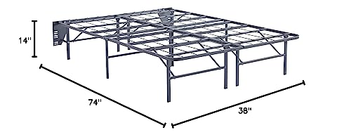 Ashley Furniture Signature Design - Better than a Boxspring Mattress Riser - Under Bed Storage Space - Full - Gray