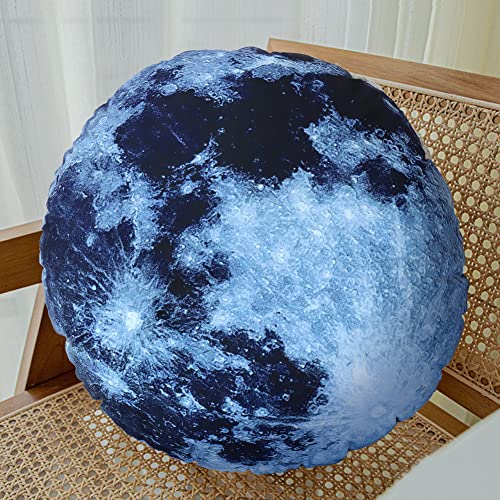 WOWMAX Three-Dimensional Curve Floor Pillows Creative Home Decoration Analog Planet Stuffed Pillows Photo Or Film Props Throw Pillows 10x10Inches Black Moon