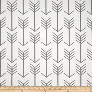 premier prints arrow white/cool grey, fabric by the yard