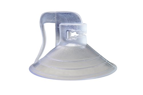 Clear Plastic Suction Cup Hooks - 4 cm (1-5/8 in) Wide, Set of 10, Pop Up Handles and Grips for Glass, Windows, Windshield, Metal, Tile, Kitchen, Bathroom Mirror, Shower Wall, Terrarium, Car Window