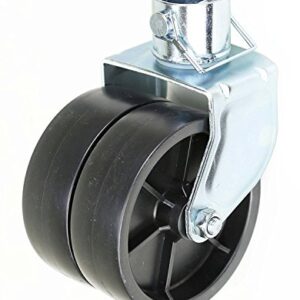 Jeremywell 6" Trailer Tongue Jack Double Caster Wheel 2000lbs Capacity, with Pin, Swirl Jack, Dual