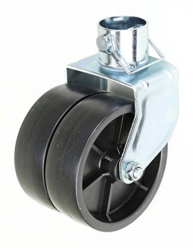 Jeremywell 6" Trailer Tongue Jack Double Caster Wheel 2000lbs Capacity, with Pin, Swirl Jack, Dual