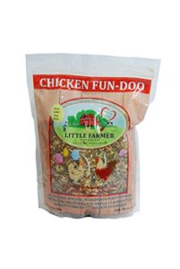 little farmer products chicken fun-doo non-gmo, soy-free chicken treat | premium poultry meal worm, vegetable & herb mix (3 lbs)