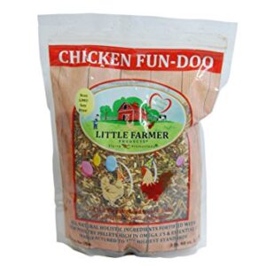 LITTLE FARMER PRODUCTS Chicken Fun-DOO Non-GMO, Soy-Free Chicken Treat | Premium Poultry Meal Worm, Vegetable & Herb Mix (3 lbs)