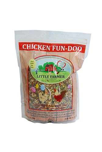 LITTLE FARMER PRODUCTS Chicken Fun-DOO Non-GMO, Soy-Free Chicken Treat | Premium Poultry Meal Worm, Vegetable & Herb Mix (3 lbs)