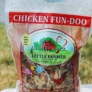 LITTLE FARMER PRODUCTS Chicken Fun-DOO Non-GMO, Soy-Free Chicken Treat | Premium Poultry Meal Worm, Vegetable & Herb Mix (3 lbs)