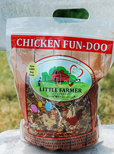 LITTLE FARMER PRODUCTS Chicken Fun-DOO Non-GMO, Soy-Free Chicken Treat | Premium Poultry Meal Worm, Vegetable & Herb Mix (3 lbs)