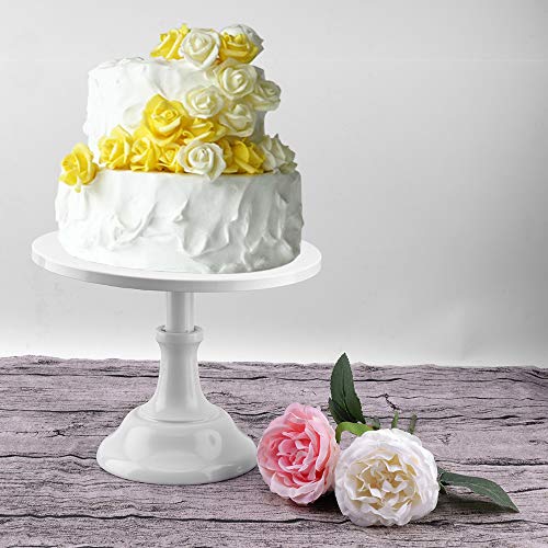 Grand Baker Cake Stand 10 inch Wedding Cake Tools Adjustable Height Fondant Cake Display Accessory for Party bakeware (White)