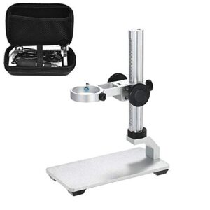 jiusion aluminium alloy universal adjustable professional base stand holder desktop support bracket with portable carrying case for usb digital microscope endoscope magnifier camera